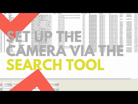 Set up the camera via the search tool
