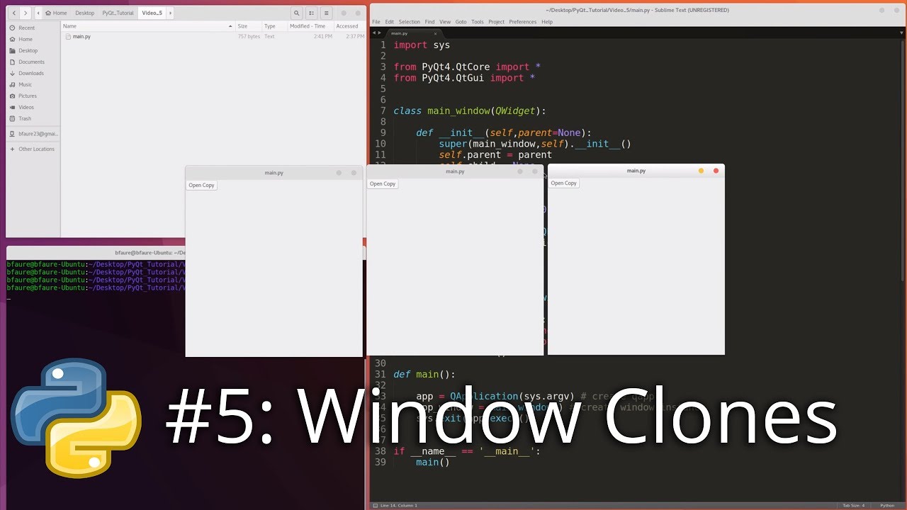 Python GUI Development #5 - Creating Window Copies