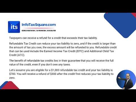 What is the definition of a refundable tax credit?