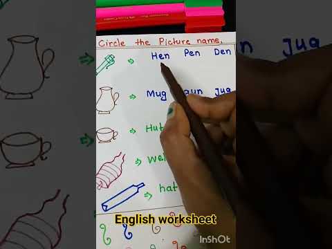 Circle the picture name#learning#English worksheet Ukg #ukg#shorts #youtubeshorts #viralshort
