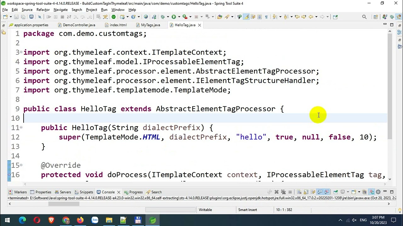 Build Custom Tags or Custom Dialects in Thymeleaf in Spring Boot MVC - Part 1