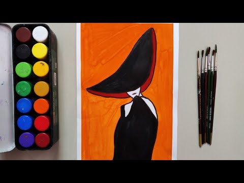 Simple and Easy lady painting 🎨 // Tutorial for beginners// GALAXY