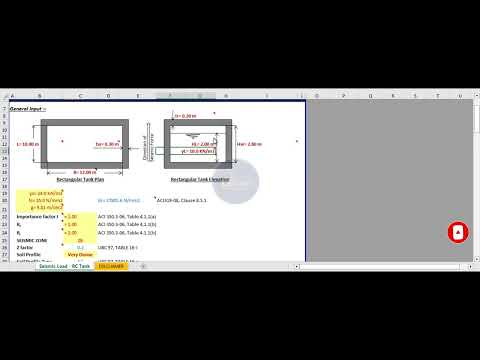 ACI 350.3-06 SIESMIC LOAD RECTANGULAR RC TANK - CEnaryo Learn and Share