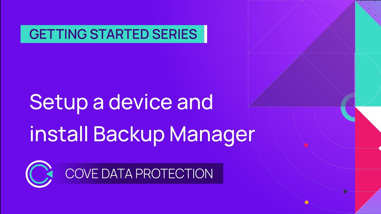 Setup a device and install Backup Manager