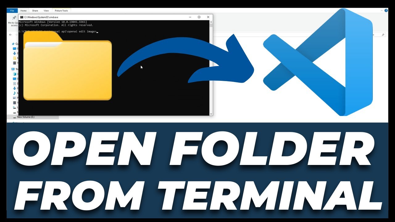 How to Open Folder in Visual Studio Code using Command Prompt Terminal