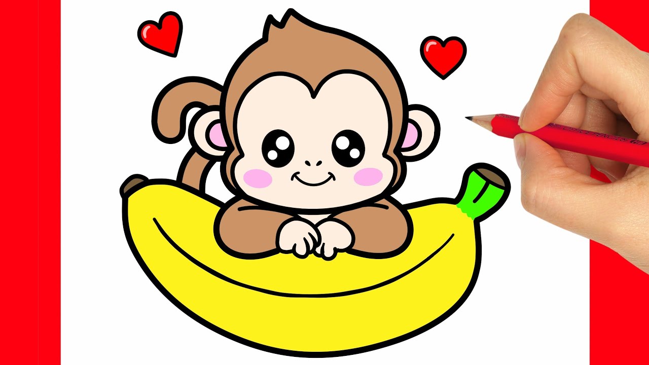 Affe zeichnen 6 schritt für schritt für anfänger & kinder - Zeichnen lernen
