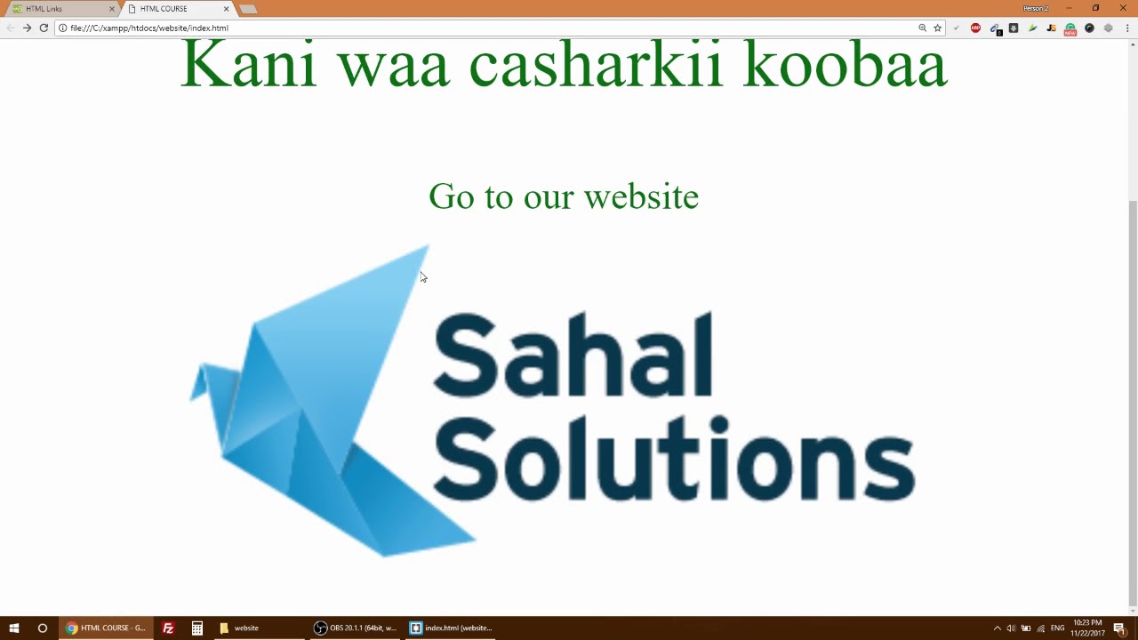 HTML Beginner Lessons - 004 (Somali)
