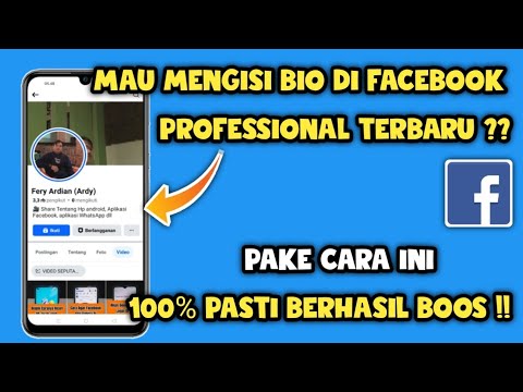 Cara mengisi Bio di facebook profesional | Cara membuat bio facebook