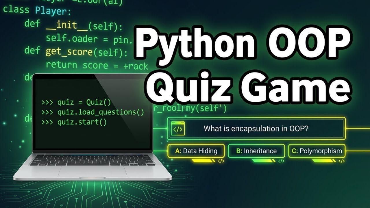 Python OOP Quiz Game | Classes & Objects Explained with Project #python #pythonprogramming #coding