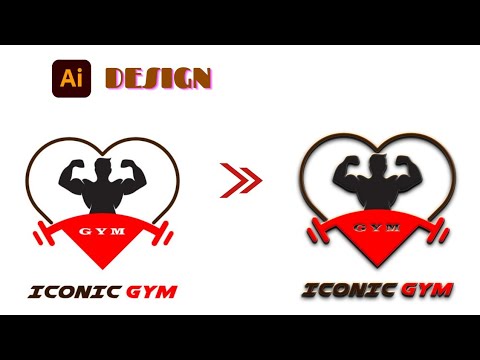 Adobe illustrator || GYM logo design!!