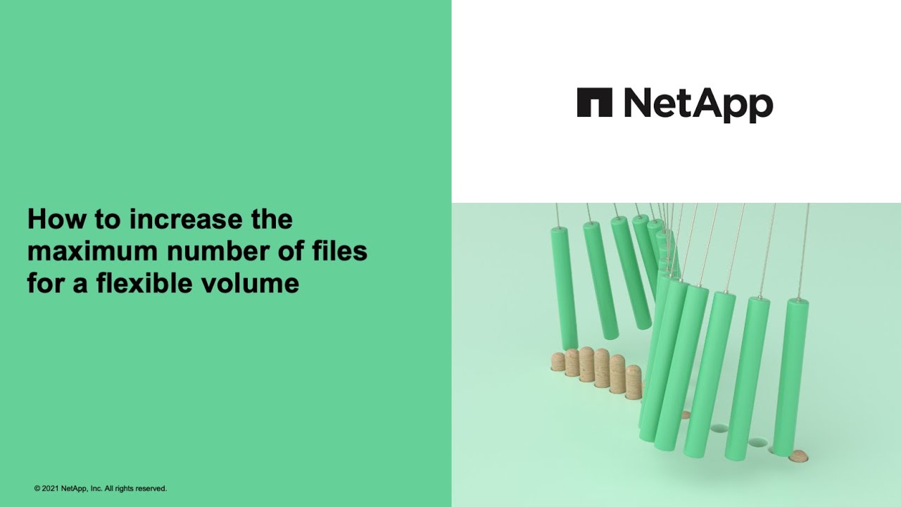 How to increase the maximum number of files for a flexible volume