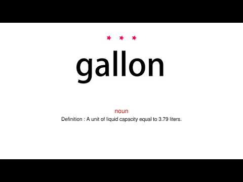How to pronounce gallon - Vocab Today
