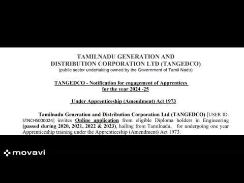 TANGEDCO Recruitment 2024 500 Apprentice Posts Apply Now!!!!!!!!!
