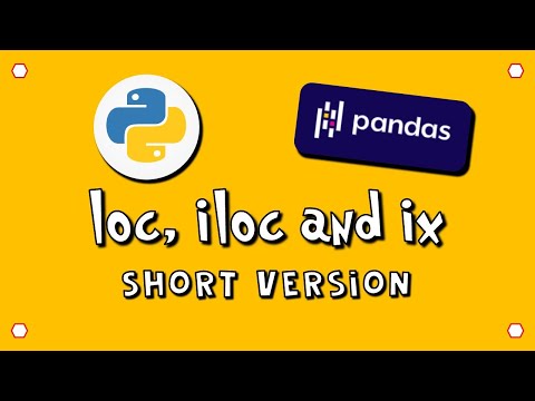 Pandas Select with loc iloc and ix - SV - #6