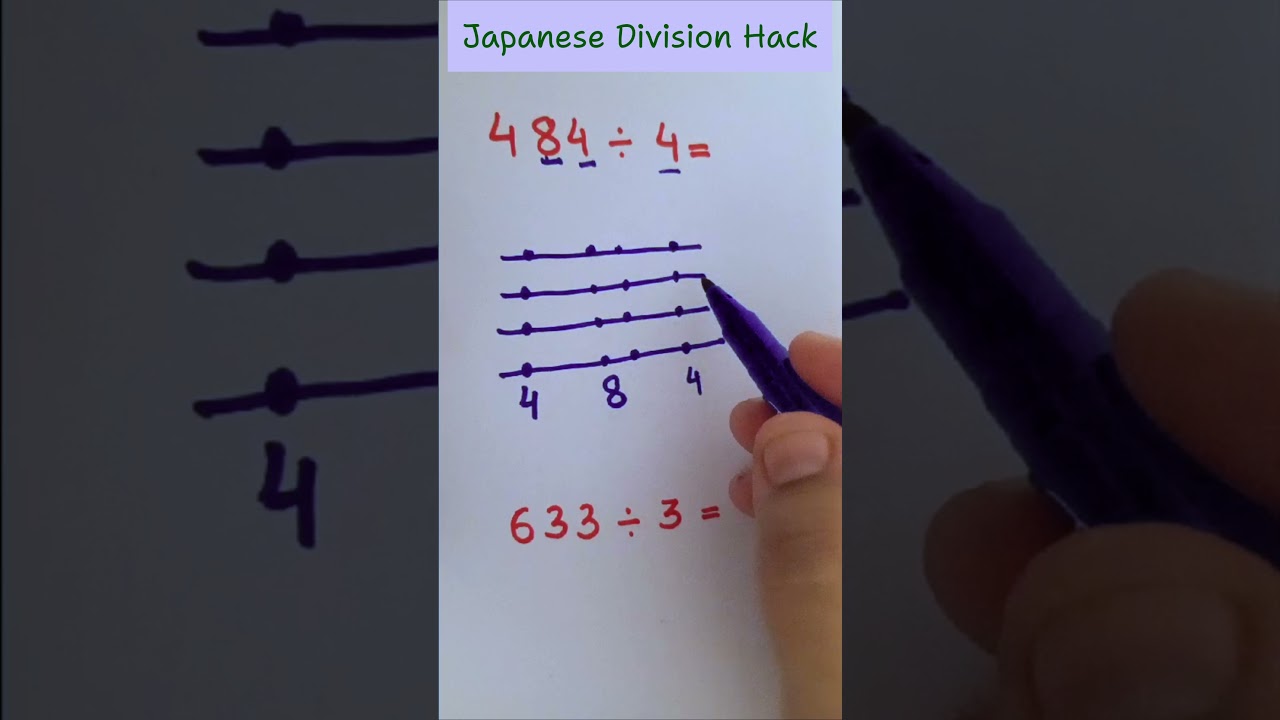 Japanese Division Hack || math|| Tricks #quickmathtrick #mathdivision #basicmath #japanesedivision