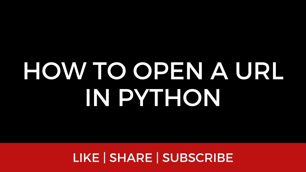 Open a URL in python