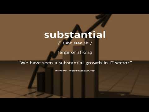 Meaning of substantial