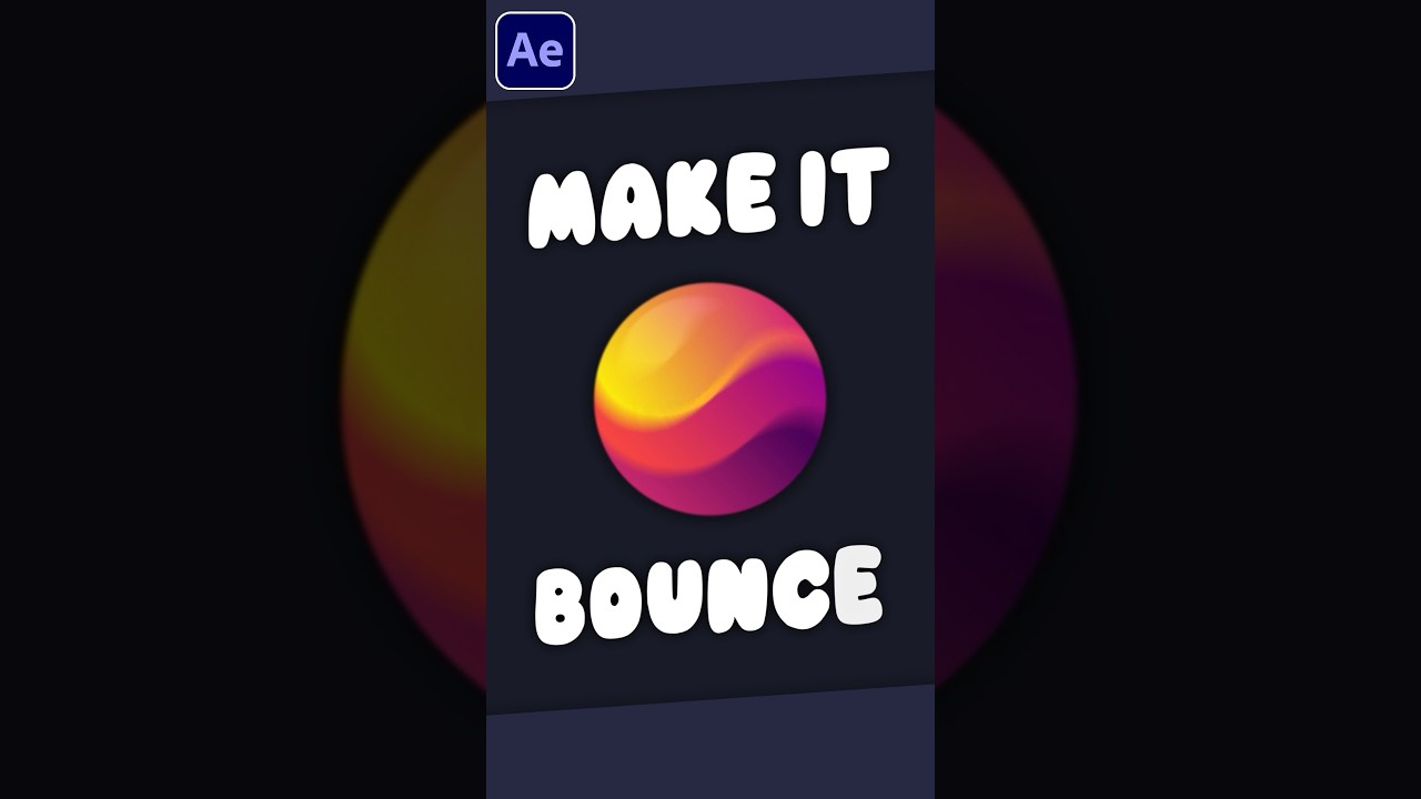 Animation Tip - Create Bounce Motion Graphics - After Effects #aftereffects