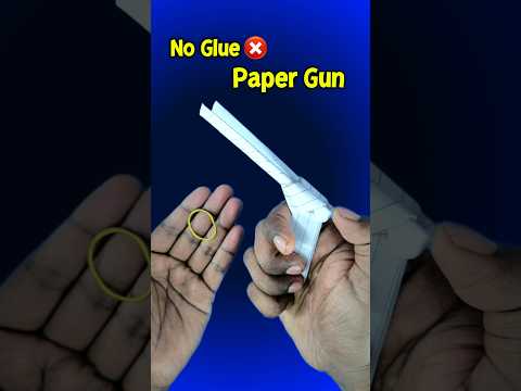 Paper Gun without Glue ❌ #shorts