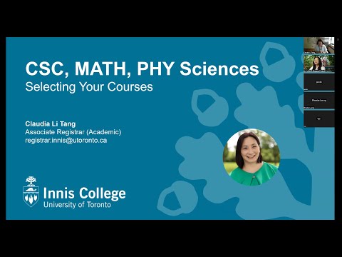 Selecting Your Courses - Computer, Math, and Physical Sciences