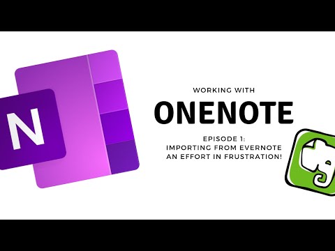 Using OneNote - Importing from Evernote