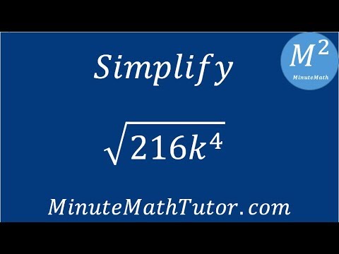 Simplify √(216k^4)