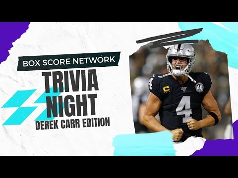 Box Score Trivia Night: Derek Carr Edition!