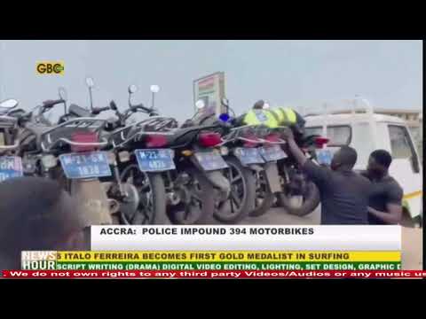 Police impound 394 motorbikes in operation to maintain and order