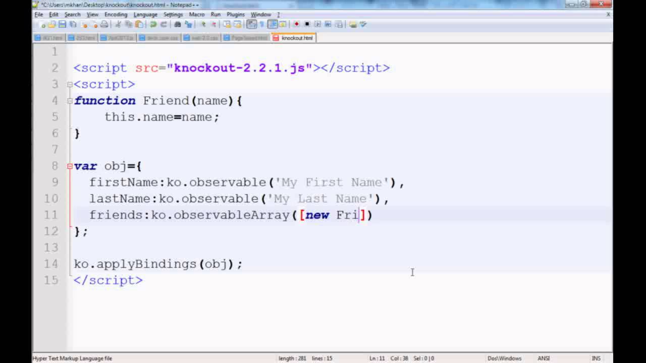 KnockoutJS The Basic for beginner part-5 Observable Array