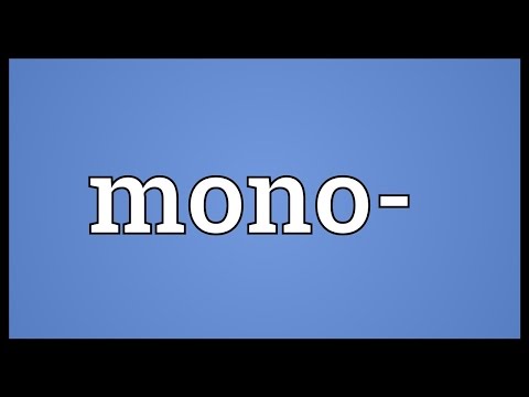 Mono- Meaning