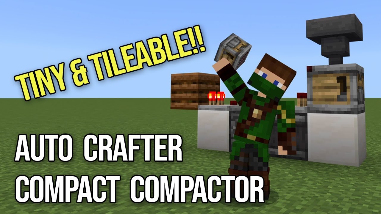 TINY Tileable Minecraft Auto Crafter Compactor