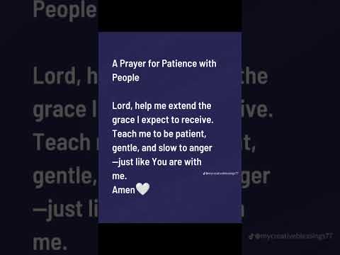 A Prayer for Patience with People