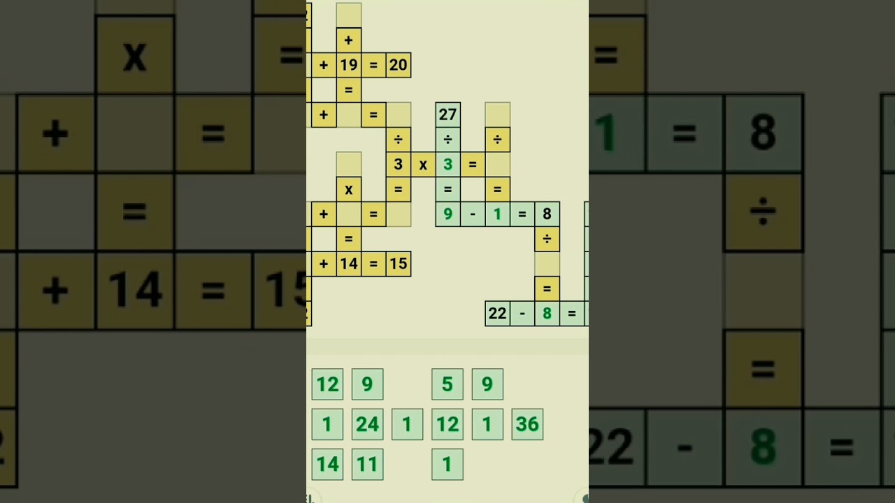 Cross Math puzzle ##mathspuzzles #crosswordPuzzles #crosswordRecursion