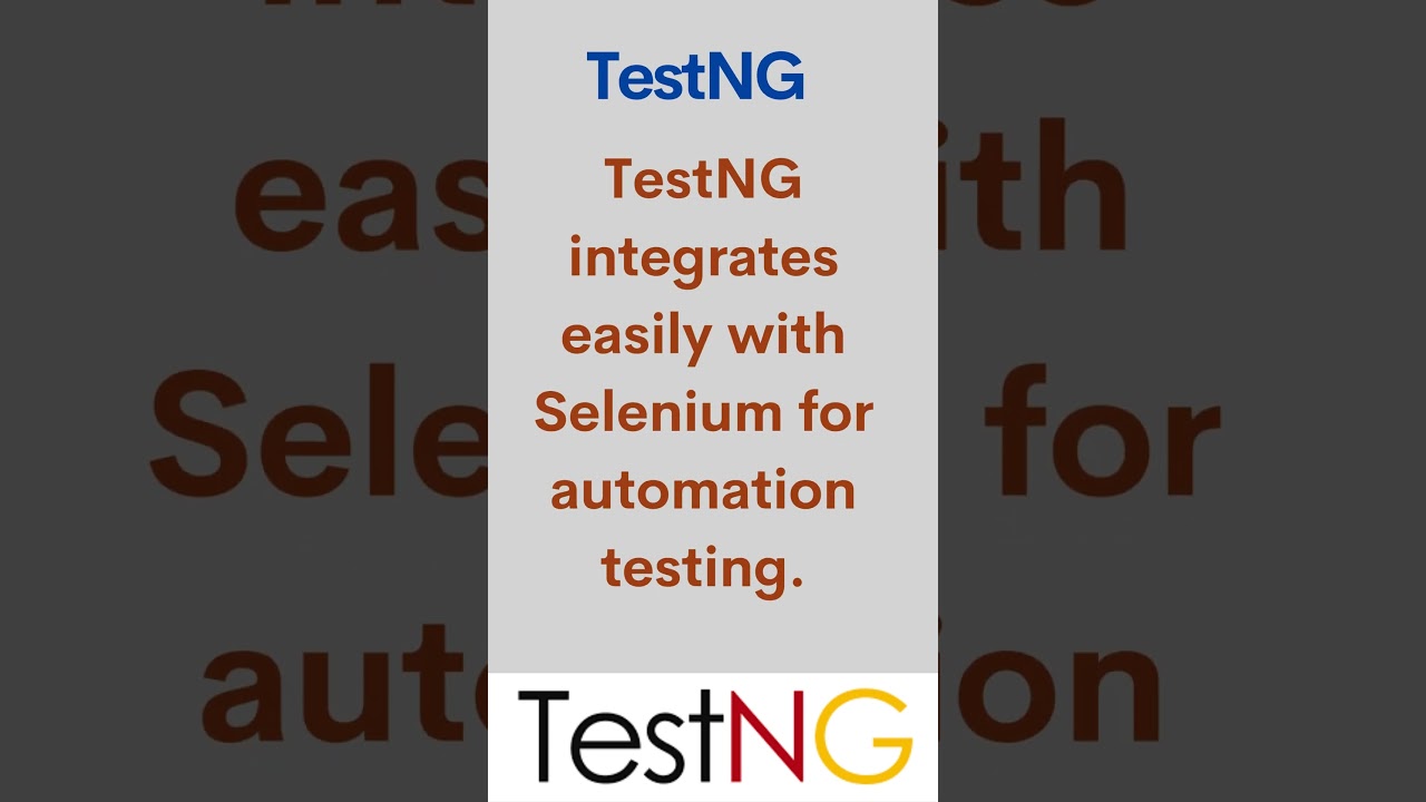 TestNG Framework - Selenium #testingdocs