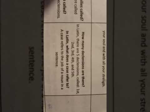 Latin declensions memory work