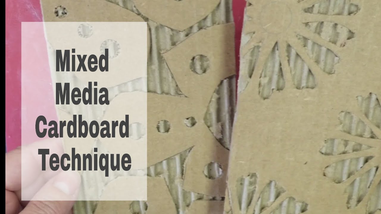 73: Creating a Mixed Media Background With Corrugated Cardboard
