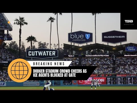 Dodger Stadium Crowd Cheers as ICE Agents Blocked at Gate