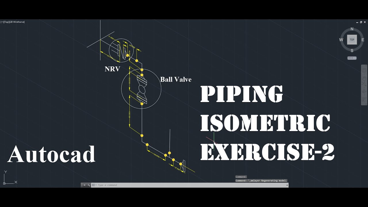 Piping Isometric Drawing in Autocad Exercise -2 |Design Hub| Pipe Design
