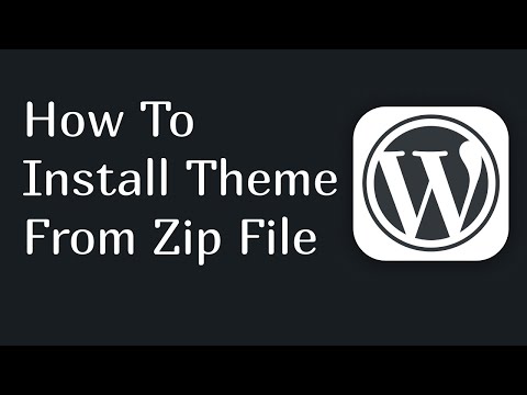 how to install wordpress theme from zip file