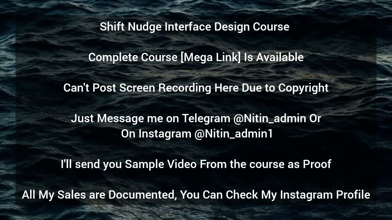 Shift Nudge Interface Design Course