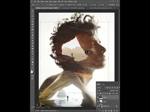Double Exposure [Man with entrance to a Cave] Effect