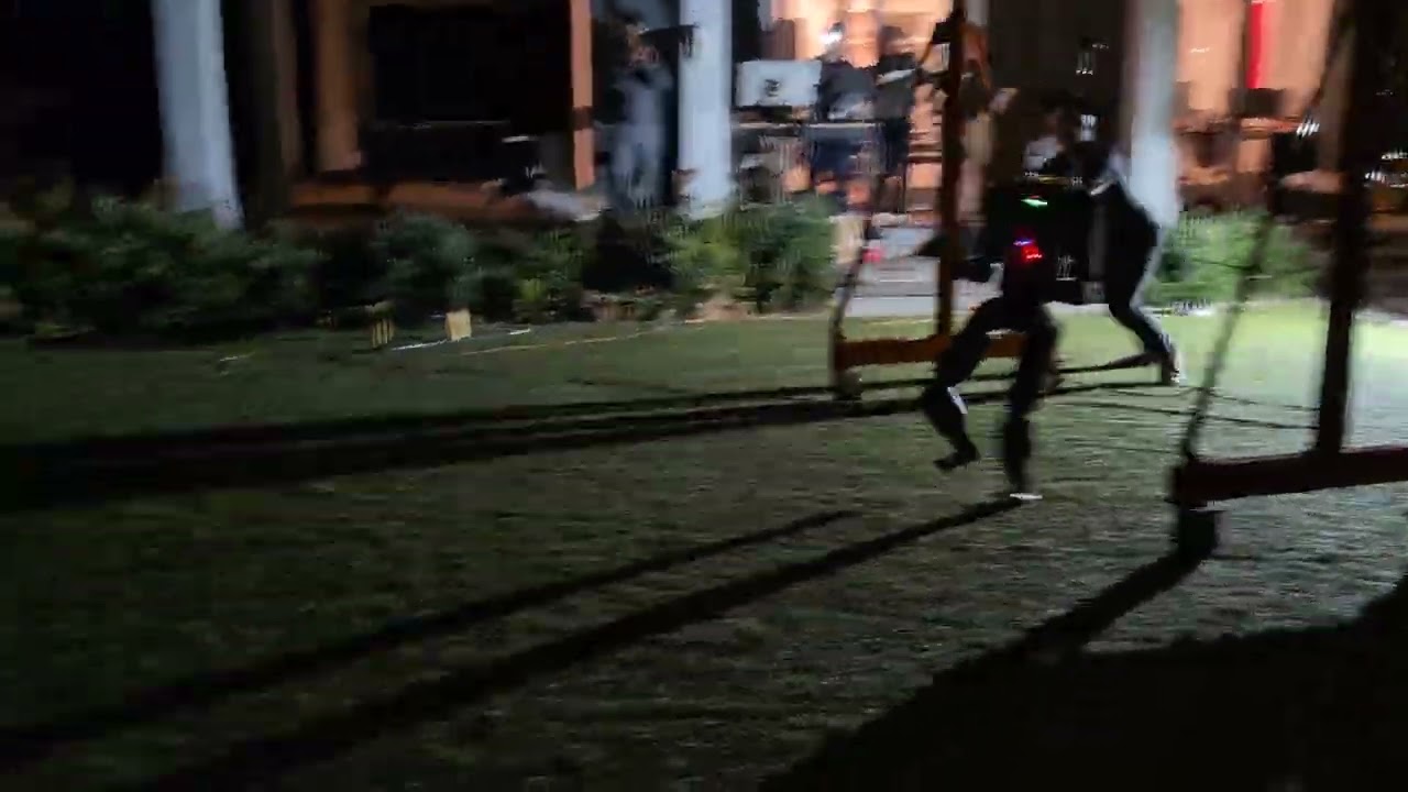 K-Bot running at night