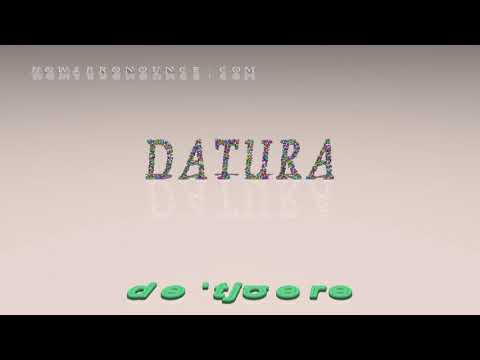 datura - pronunciation + Examples in sentences and phrases