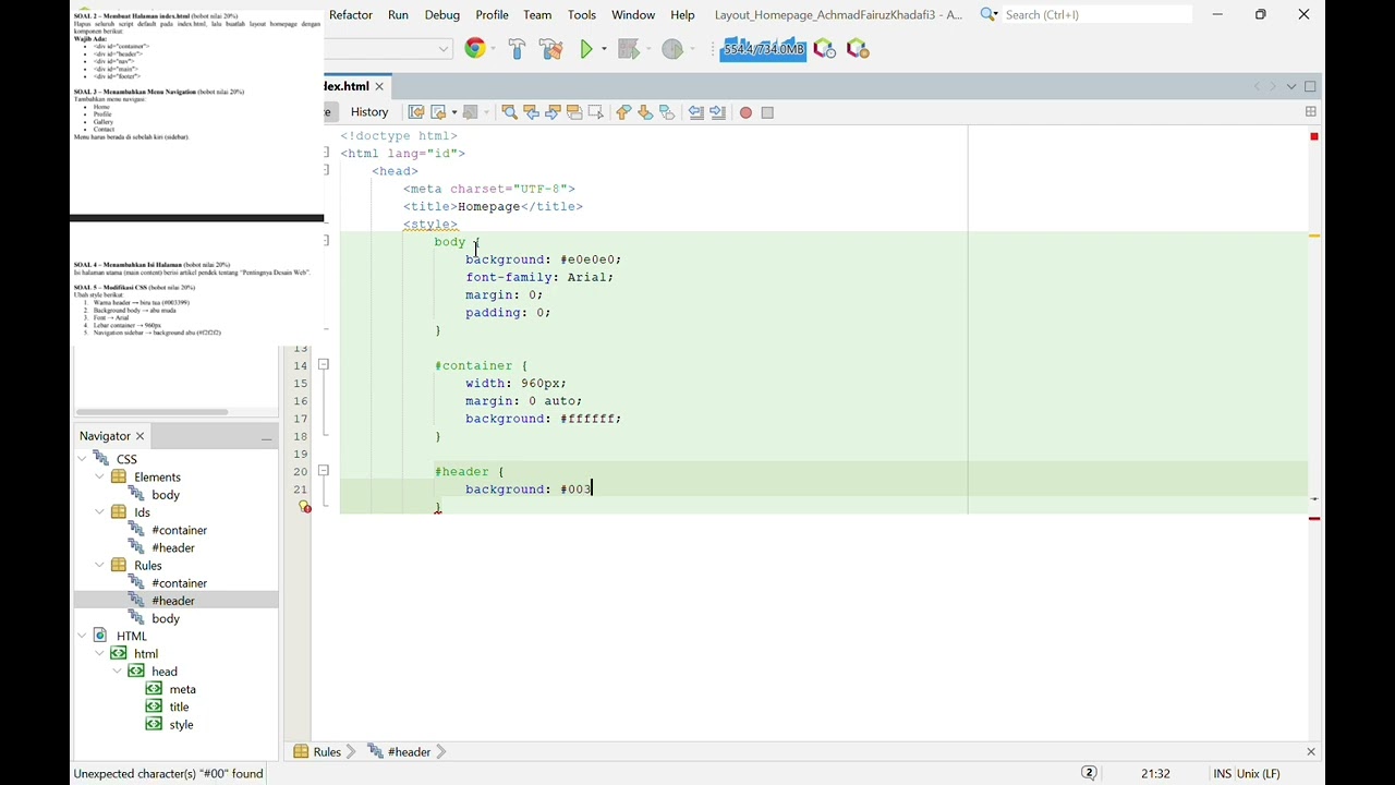 TUGAS PEMROGRAMAN JAVA PERTEMUAN 14 ACHMAD FAIRUZ KHADAFI (2022241067) 