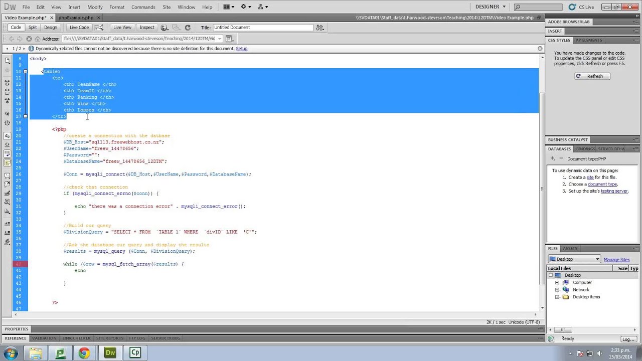 Query and While Loops