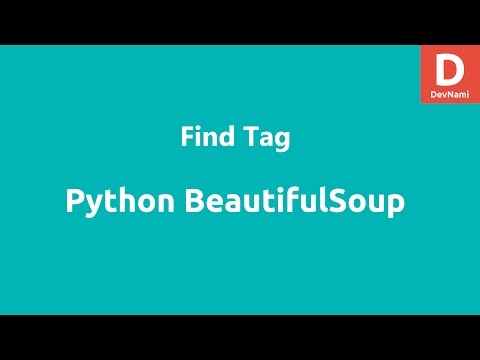 Learn Python BeautifulSoup Find Tag - Mind Luster