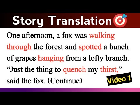 English Story Translation in Urdu🎯 || The Fox and Grapes - Translations Seekhain