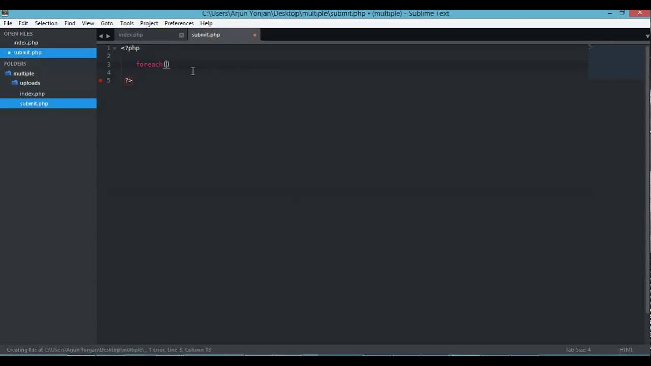 javascript,php   ajax   multiple files uploading with formdata object 720p