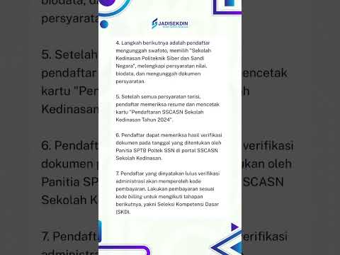 Cara Daftar Poltek SSN 2024 #poltekssn #caradaftar