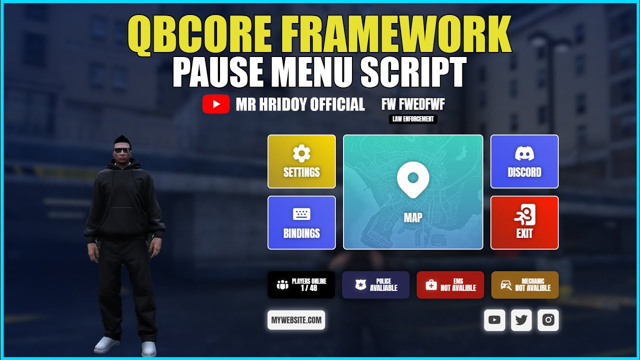 [QBCore/ESX] Free Advanced Pause Menu Script | For FiveM Server | Install & Showcase